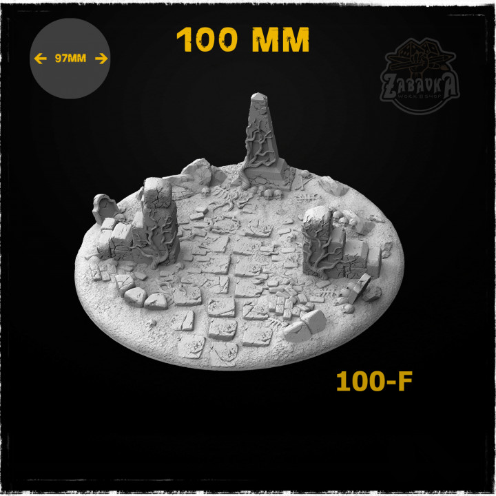 3D Printable Graveyard 1 Base Toppers by Zabavka Workshop