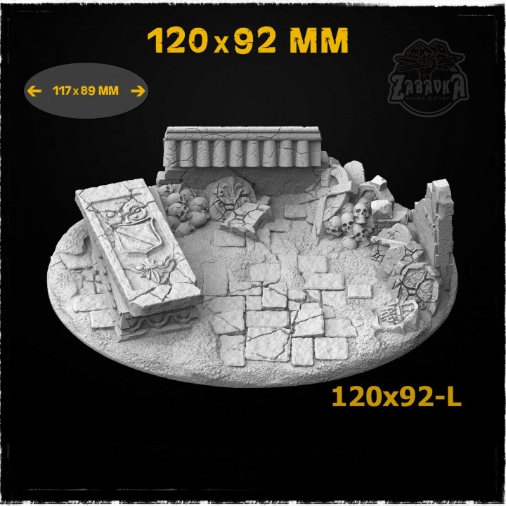 3D Printable Graveyard 1 Base Toppers by Zabavka Workshop