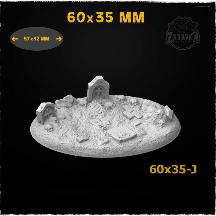 3D Printable Graveyard 1 Base Toppers by Zabavka Workshop