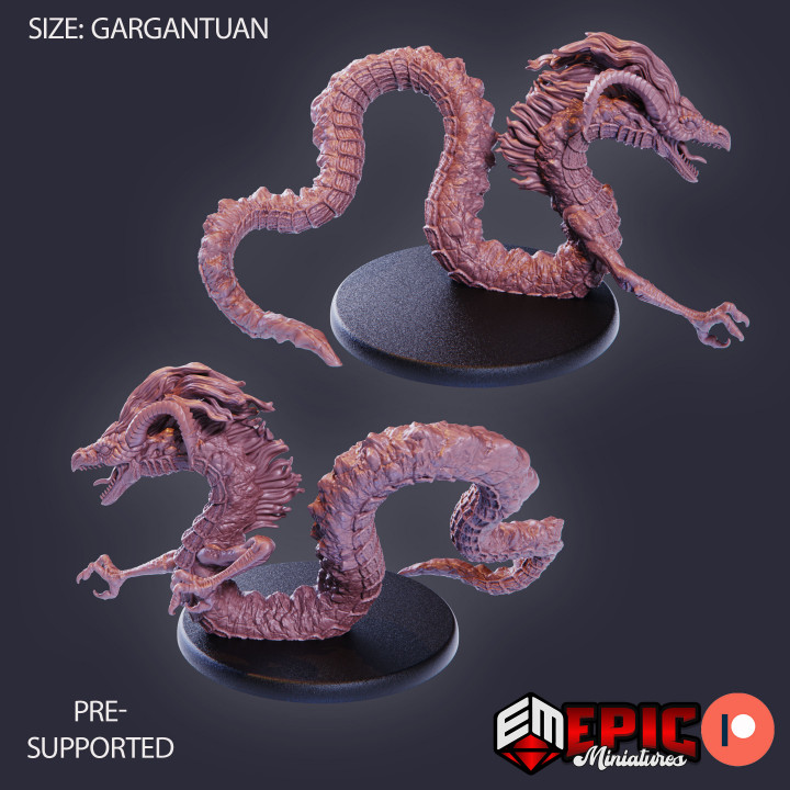 3D Printable Volcano Wrym Flying / Wingless Beastly Dragon / Fire ...