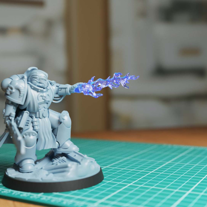 3D Printable Lightning magic effect (3 variants/sizes) by Tablehammer