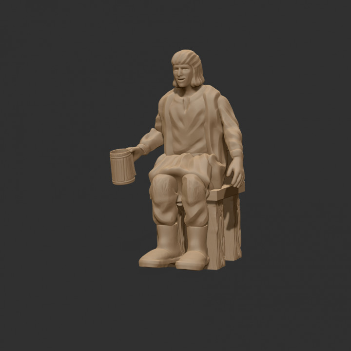 3D Printable Medieval Citizens I by Sin's Miniatures