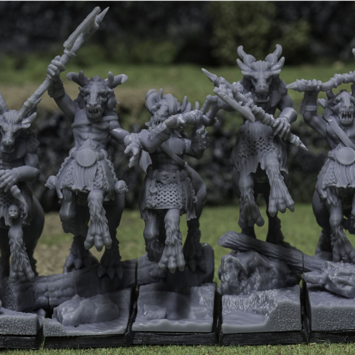 3D Printable CENTIGORS OF BEASTMEN by Empire Miniatures