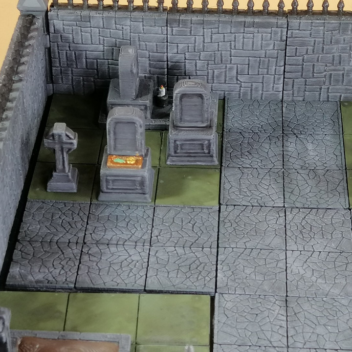 3D Printable Gravestone and graveyard fantasy tabletop settings 28mm ...