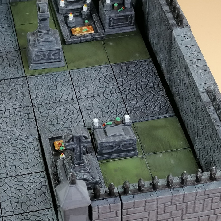 3D Printable Gravestone and graveyard fantasy tabletop settings 28mm ...