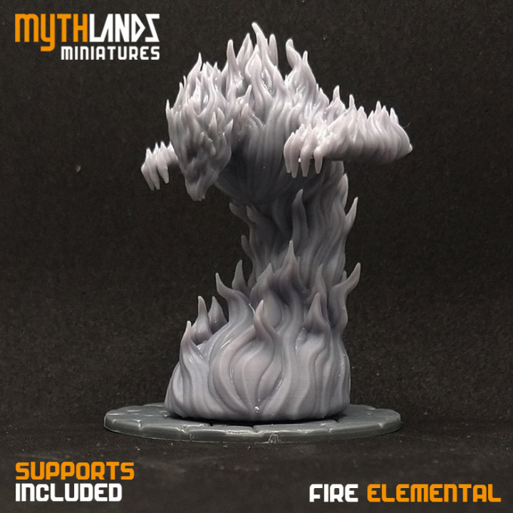 3D Printable Fire Elemental by Mythlands Miniatures
