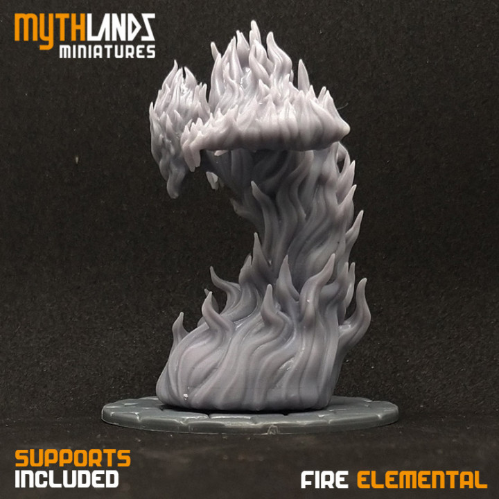 3D Printable Fire Elemental by Mythlands Miniatures