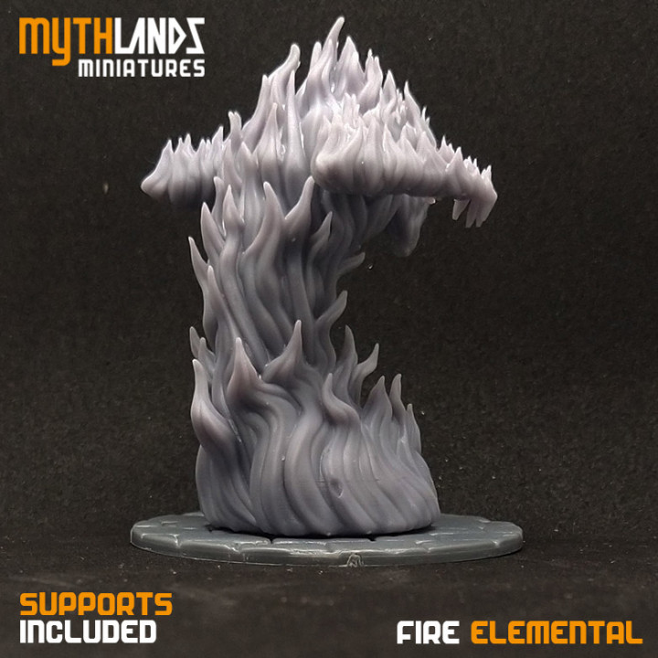 3D Printable Fire Elemental by Mythlands Miniatures