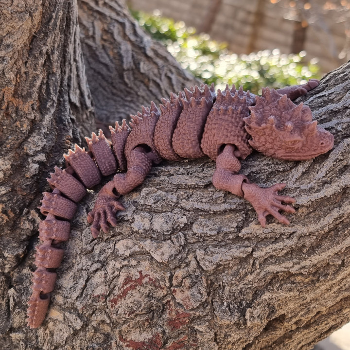 3D Printable Articulated Lizard by iradj3d