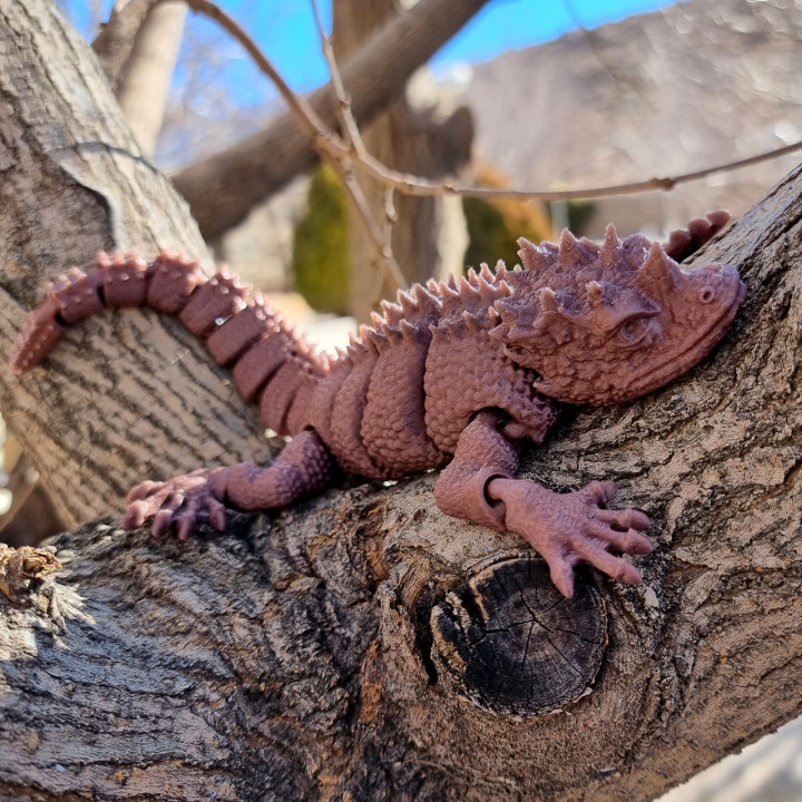 3D Printable Articulated Lizard by iradj3d