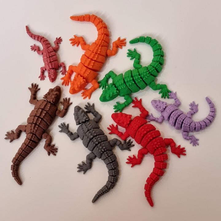 3D Printable Articulated Lizard by iradj3d