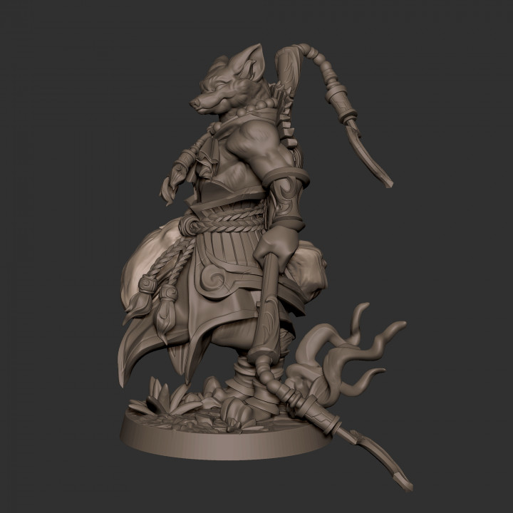 3D Printable Foxfolk Monk (2 Versions) by Bite the Bullet