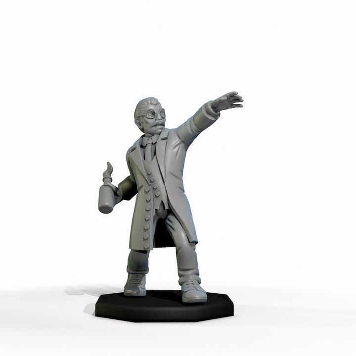 3D Printable Anarchist with Cocktail Molotov Cthulhu Investigator 32mm ...