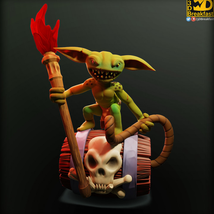 3D Printable Bomb Goblin Miniature by Snee_3D