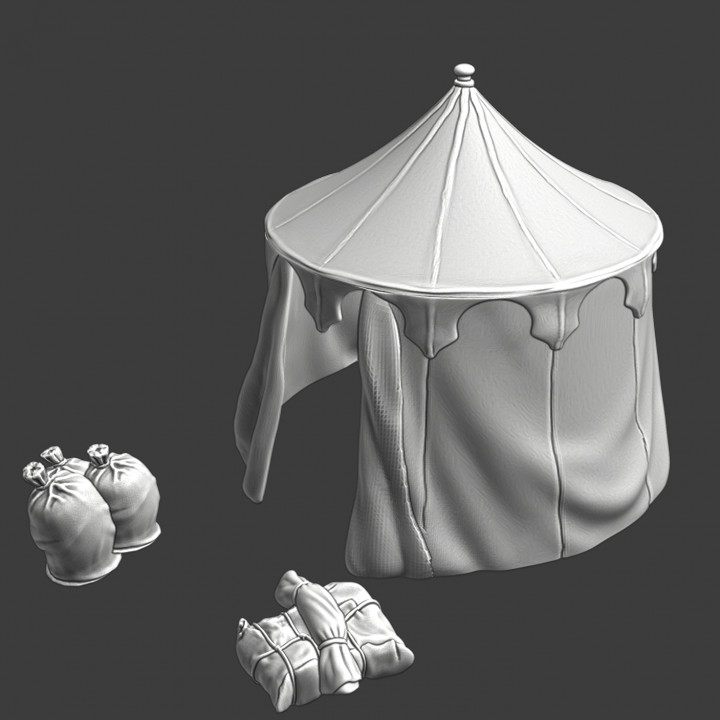 3D Printable Medieval round Tent ver. 2 by Northern Crusades Miniatures