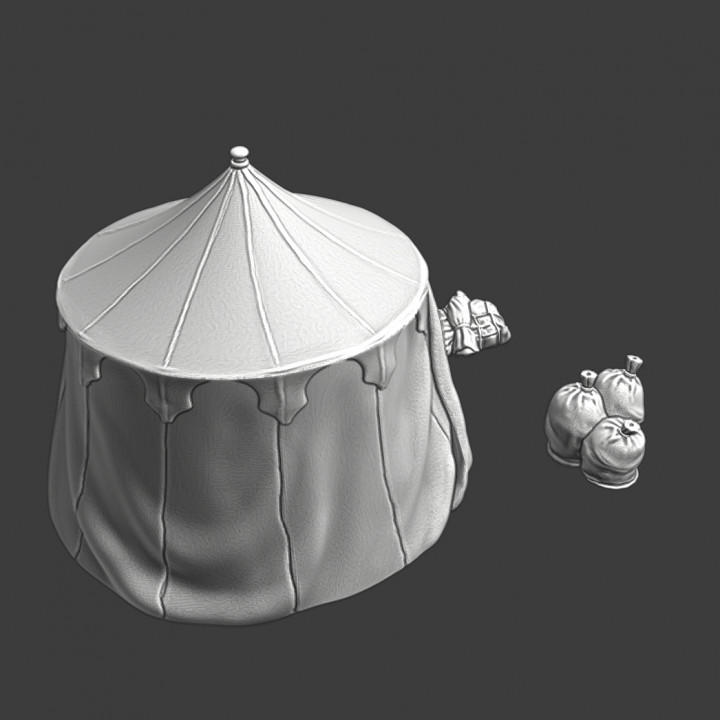 3D Printable Medieval round Tent ver. 2 by Northern Crusades Miniatures
