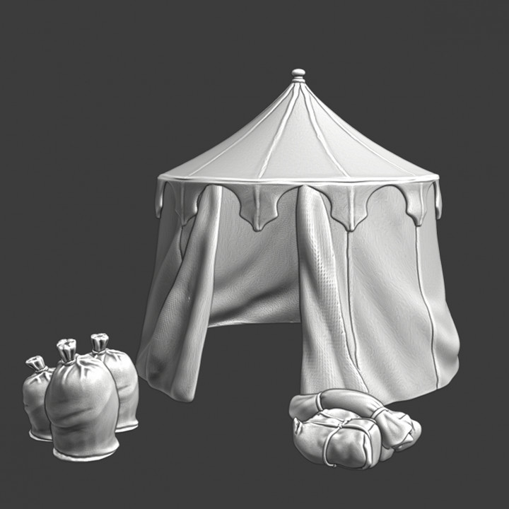 3D Printable Medieval round Tent ver. 2 by Northern Crusades Miniatures