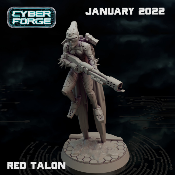 3D Printable Cyber Forge Raw Power Red Talon by Titan Forge Miniatures