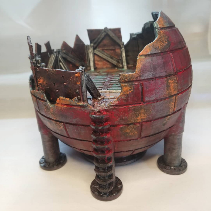 3D Printable Post Apocalypse Guard Tower by Wargame Forge