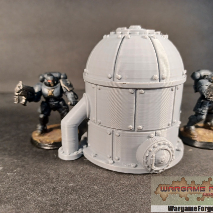 3D Printable Small Industrial Storage Tanks, Set of 3 by Wargame Forge