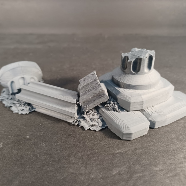 3D Printable Stone Column, Set of 3 by Wargame Forge