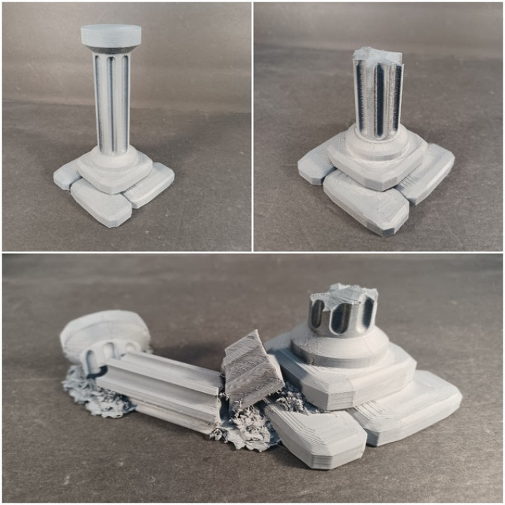 3D Printable Stone Column, Set of 3 by Wargame Forge