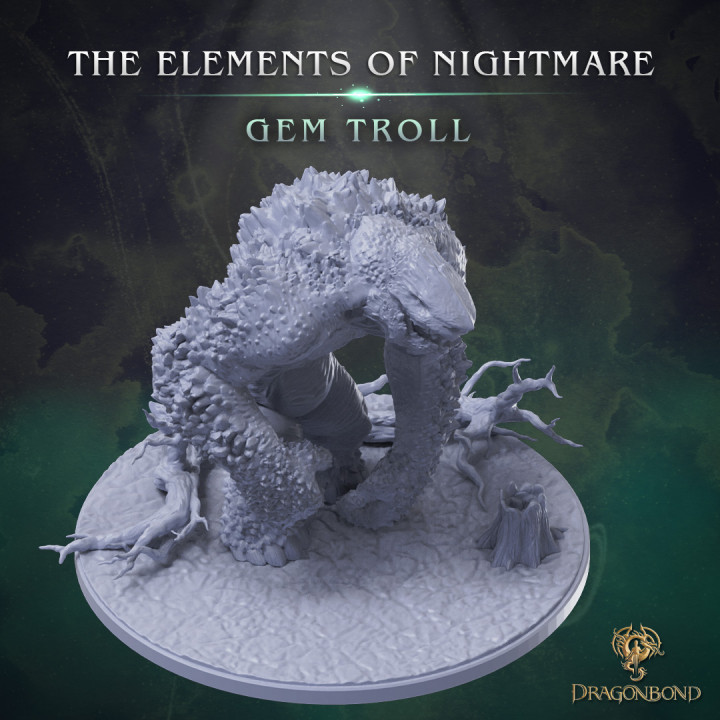 3D Printable Dragonbond: Gem Troll by Draco Studios
