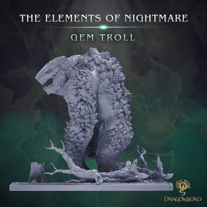 3D Printable Dragonbond: Gem Troll by Draco Studios