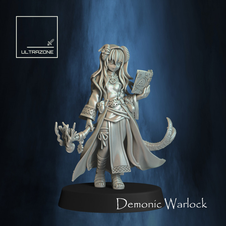 3D Printable Demonic Warlock "Love" by Amida