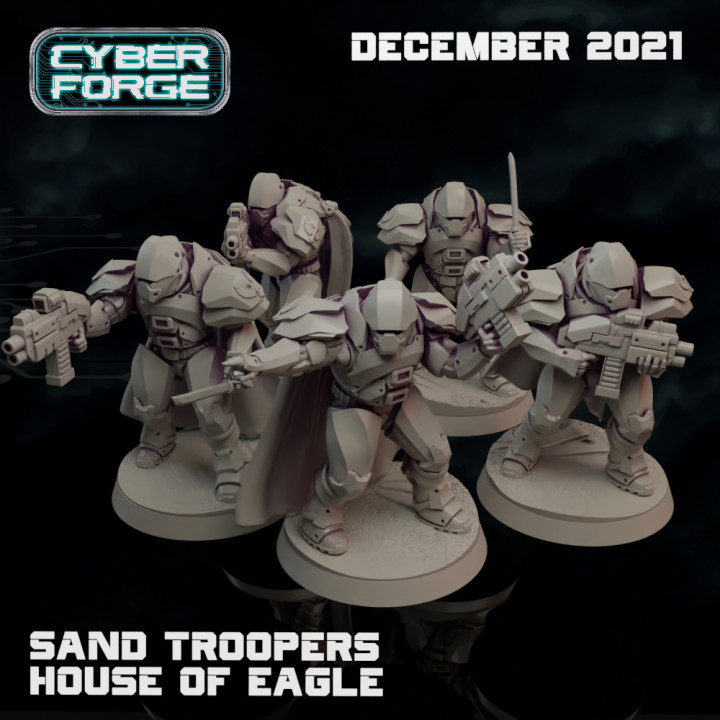 3D Printable Cyber Forge Land of Sand Desert Force by Titan Forge Miniatures