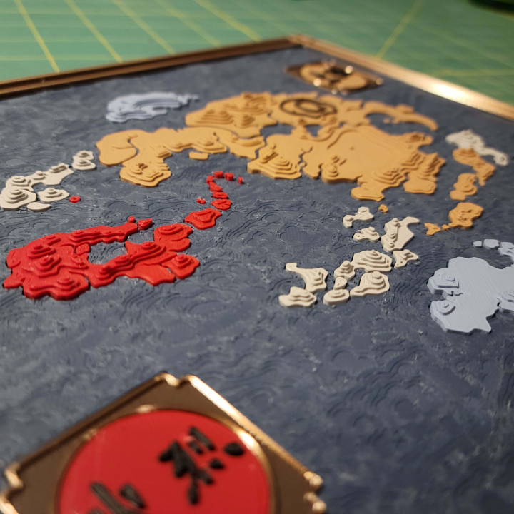 3D Printable Avatar: The Last Airbender Topographic Map by Sean Dickens