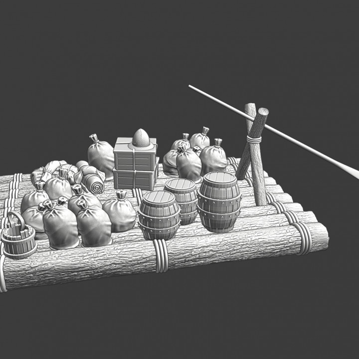 3D Printable Medieval supply raft - logistics by Northern Crusades ...