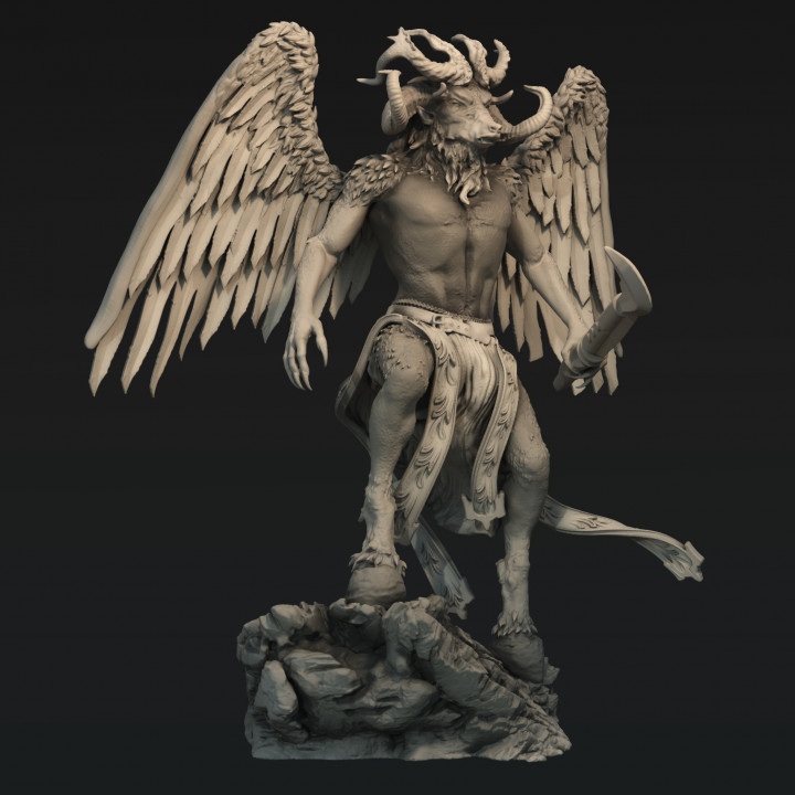 3D Printable Baphomet the Horned Prince of Demons (3 inch/75 mm base, 3 ...