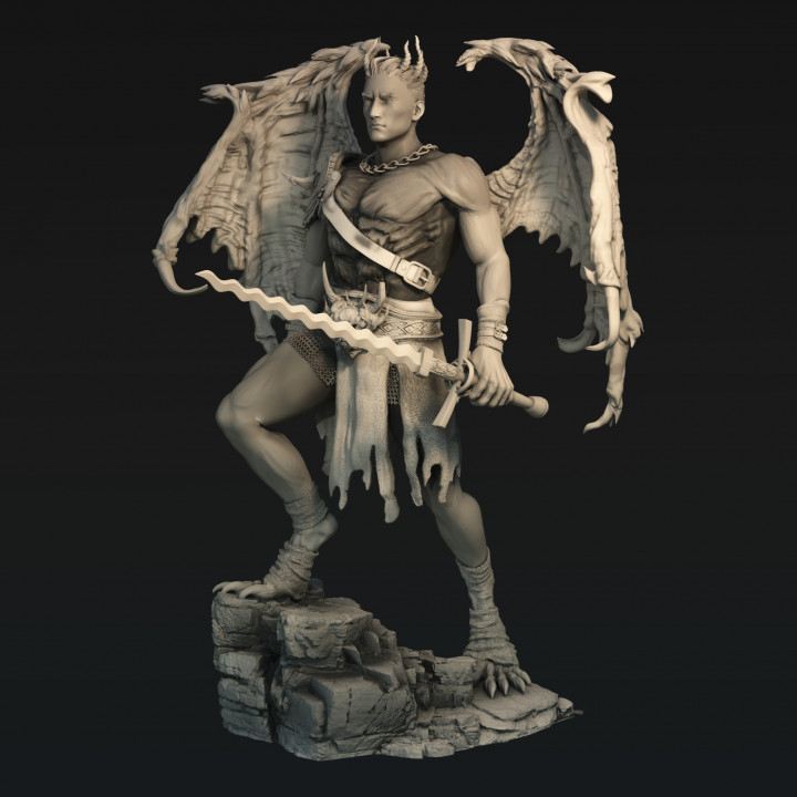 3D Printable Dark Prince of Demons (2 inch/50 mm base, 2+ inch/60 mm ...