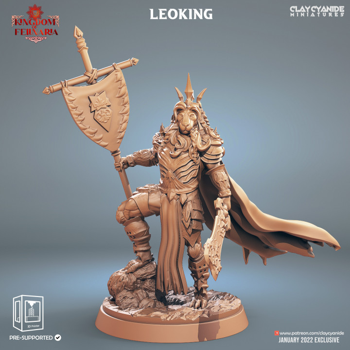 3D Printable LeoKing by Clay Cyanide Miniatures