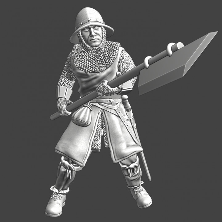 3D Printable Medieval infantryman with poleweapon by Northern Crusades ...