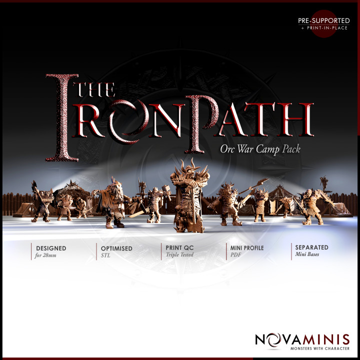 3D Printable The Iron Path: Orc War Camp by NovaMinis
