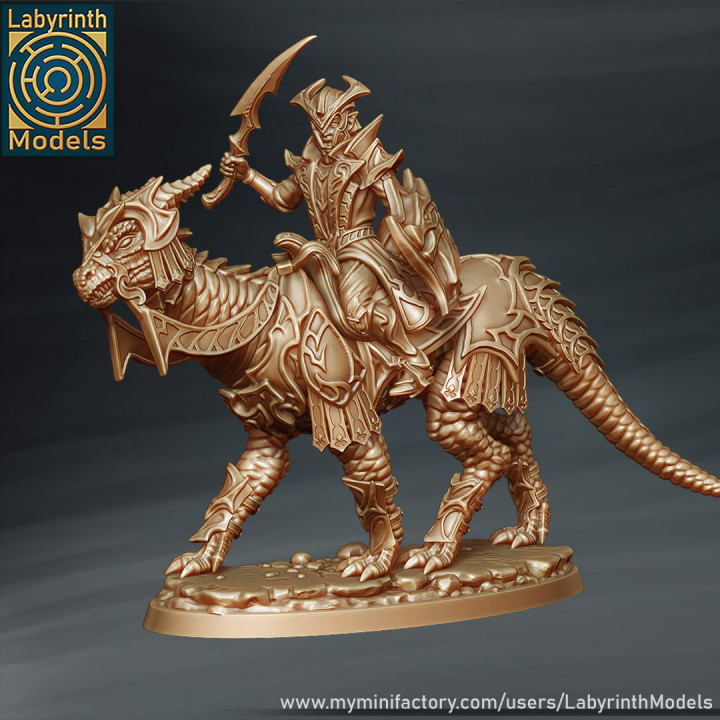 3D Printable Dark Elf Knights - 32mm scale by Labyrinth Models