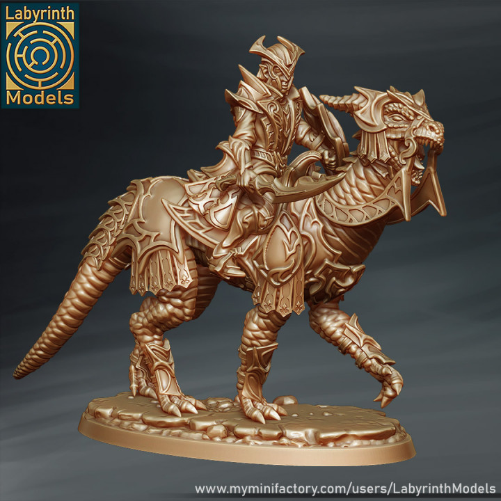 3D Printable Dark Elf Knights - 32mm scale by Labyrinth Models