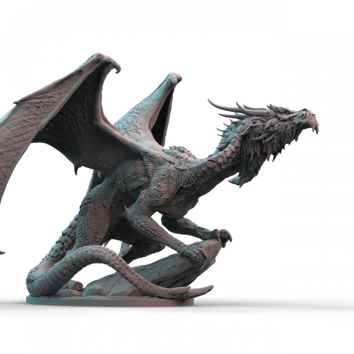 3D Printable Great Dragon (pre-supported) by Blue Giant Studios