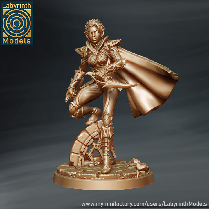 3D Printable Dark Elf Talons and Champion - 32mm scale by Labyrinth Models