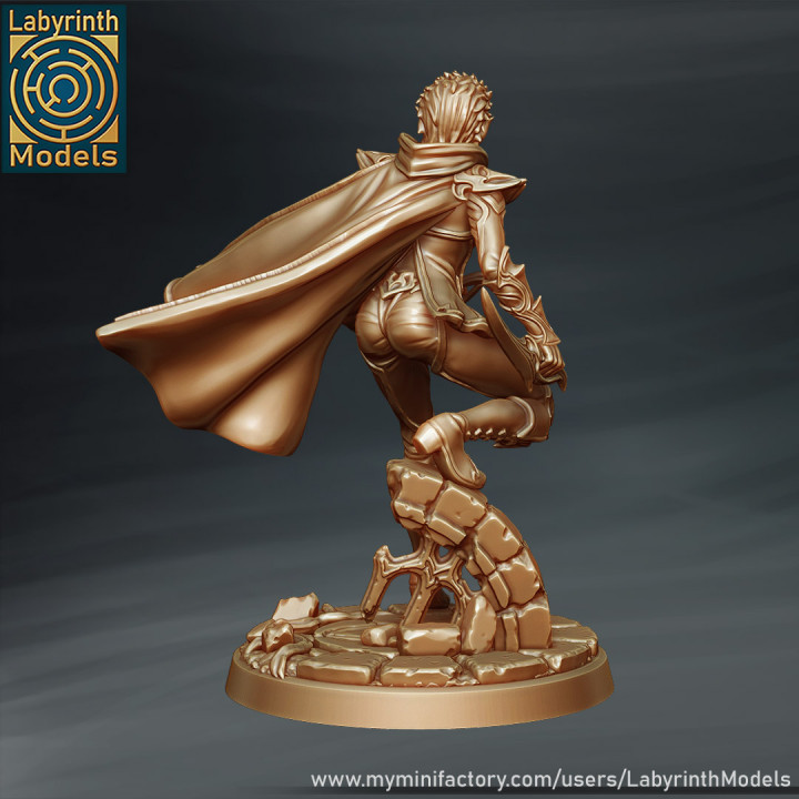 3D Printable Dark Elf Talons and Champion - 32mm scale by Labyrinth Models