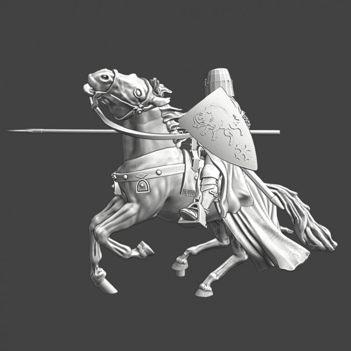 3D Printable Medieval Danish Vassal Knight charging by Northern ...