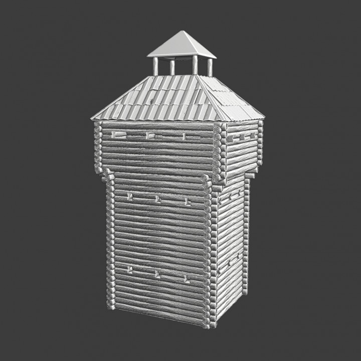 3D Printable Medieval Russian Tower - Large by Northern Crusades Miniatures