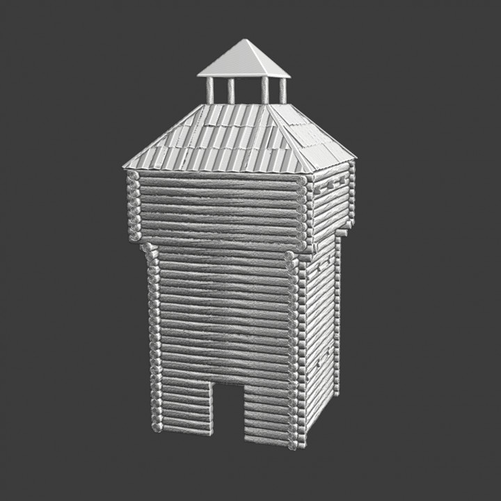 3D Printable Medieval Russian Tower - Large by Northern Crusades Miniatures