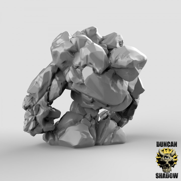 3D Printable Small Earth Elementals (pre Supported) by Duncan Shadow
