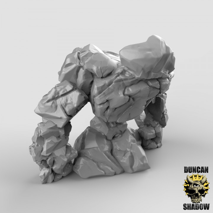 3D Printable Small Earth Elementals (pre Supported) by Duncan Shadow