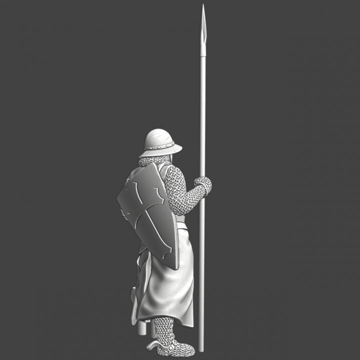 3D Printable Medieval guard with small fire by Northern Crusades Miniatures