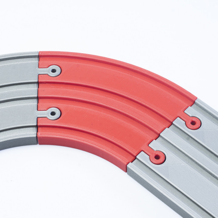 3D Printable Double Short Curved Track - EE1 by Michal Fanta