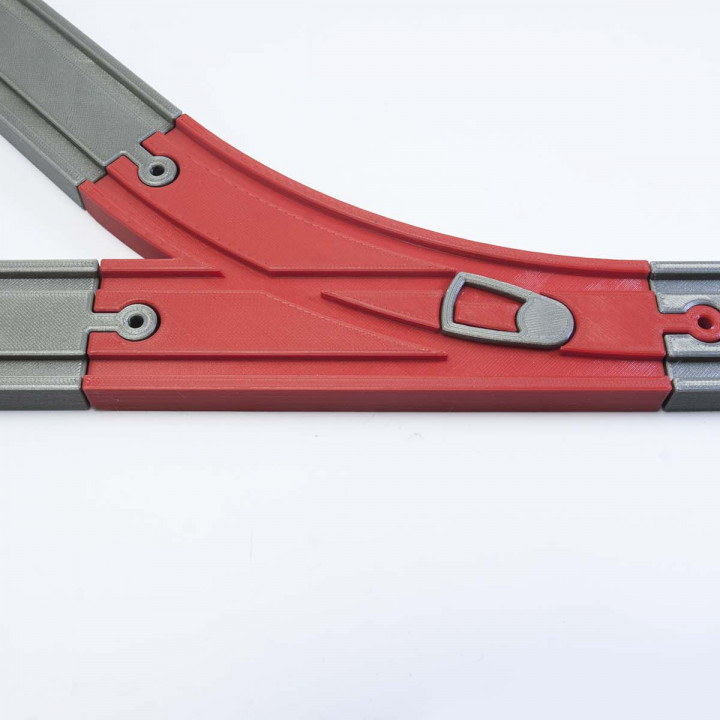 3D Printable Mechanical Curved Switching Track - M1 by Michal Fanta
